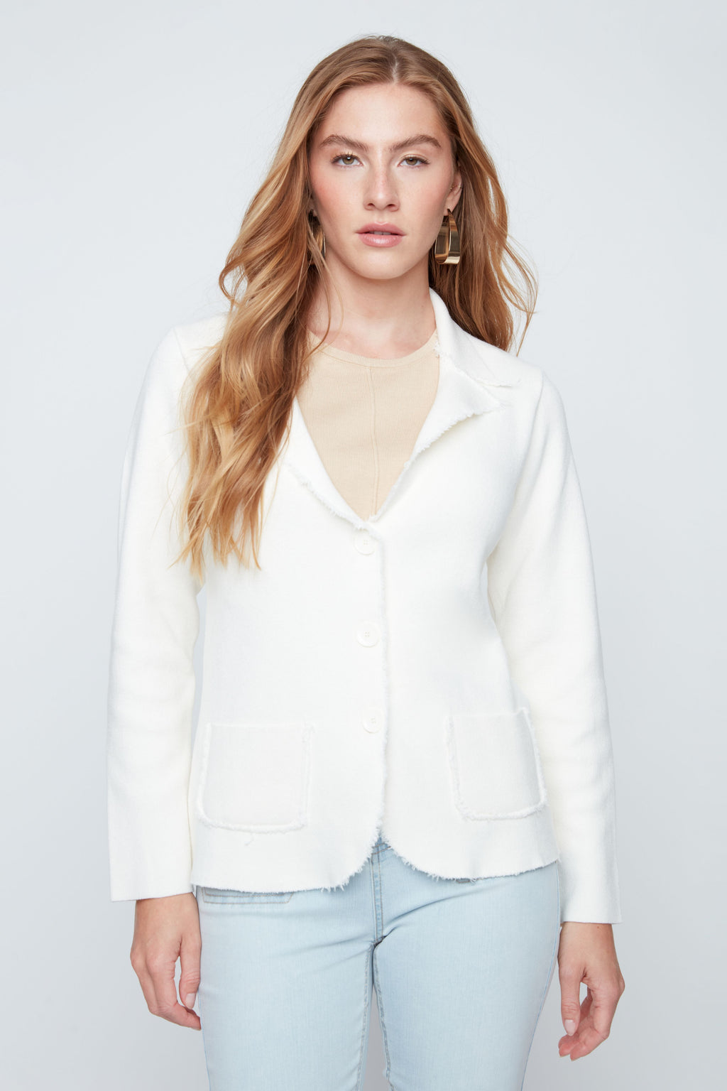 Renuar Modern Knit Cream Jacket | Women’s Lightweight Knit Jacket ...