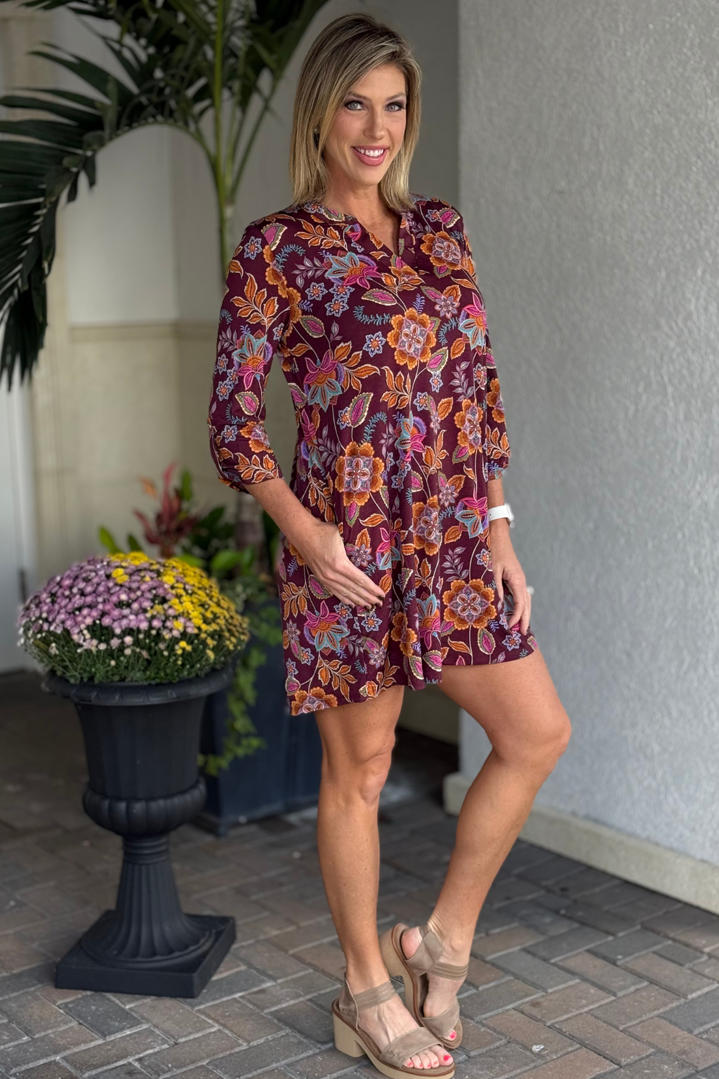 TPN Colorburst Lizzy Pocket Dress – Wrinkle Free Travel Friendly Dress ...