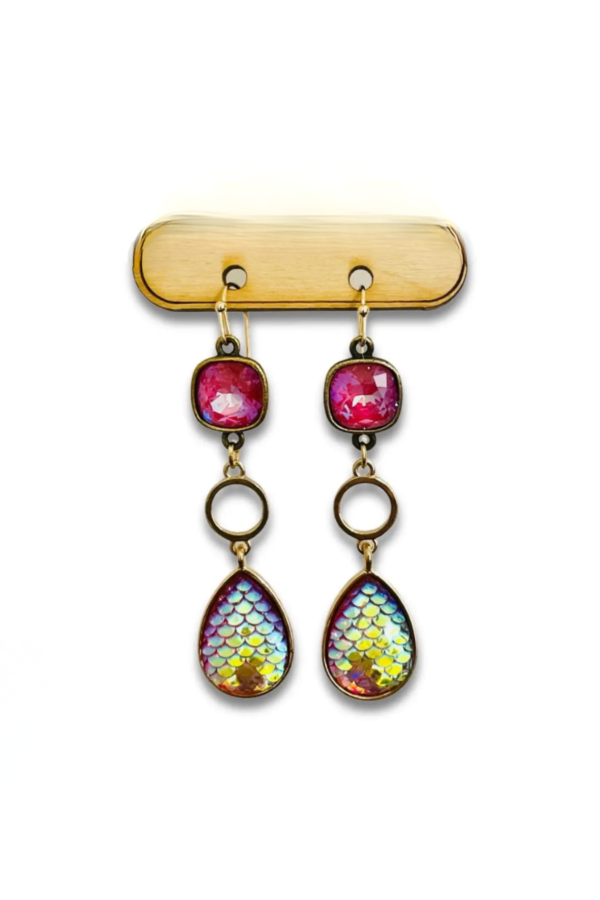 Radiant Spectrum Teardrop Earrings with Austrian Crystal – Women's ...