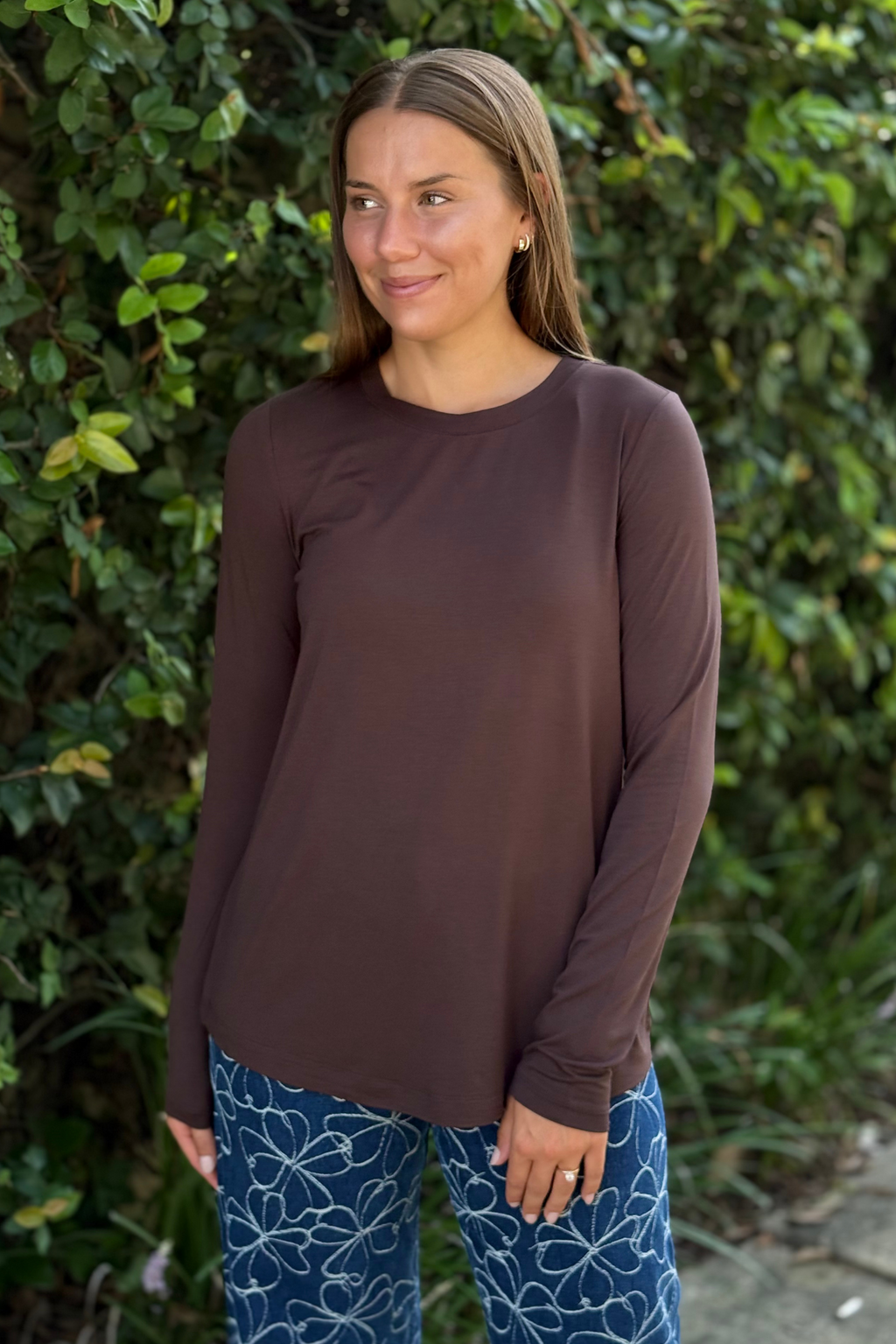 Order The Smooth Stretch Top in Espresso Online | The Pink Nickel ...