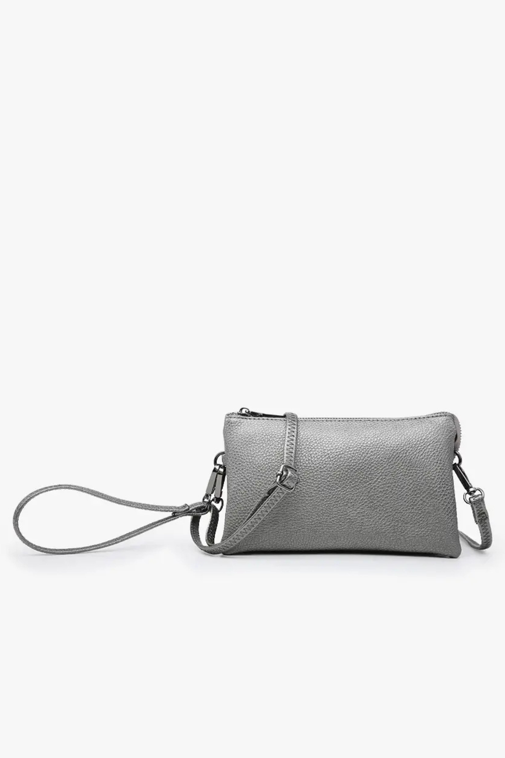 Riley Monogrammable 3-Compartment Crossbody & Wristlet-Gun Metal ...